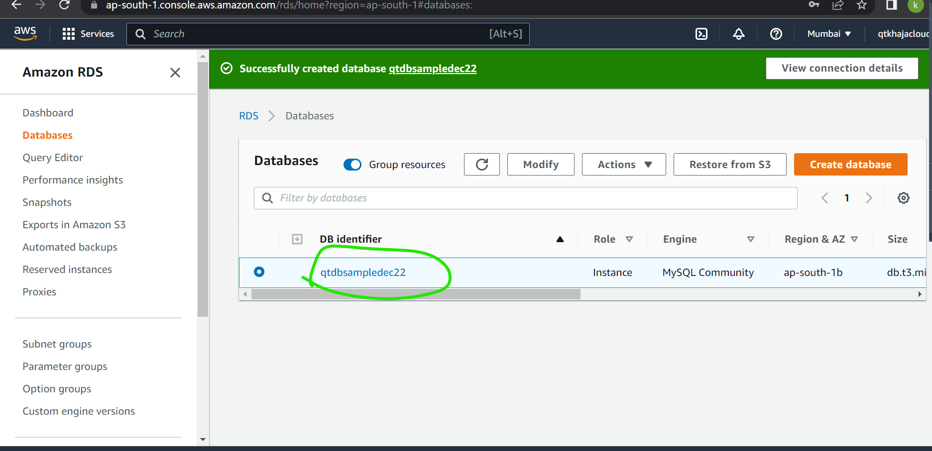 awsdb16 – Direct DevOps from Quality Thought