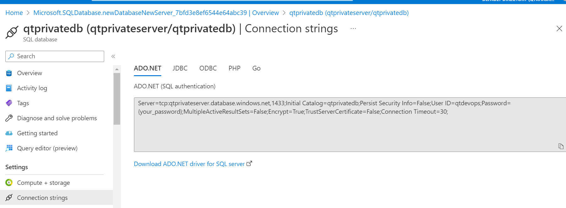 azsql31 – Direct DevOps from Quality Thought